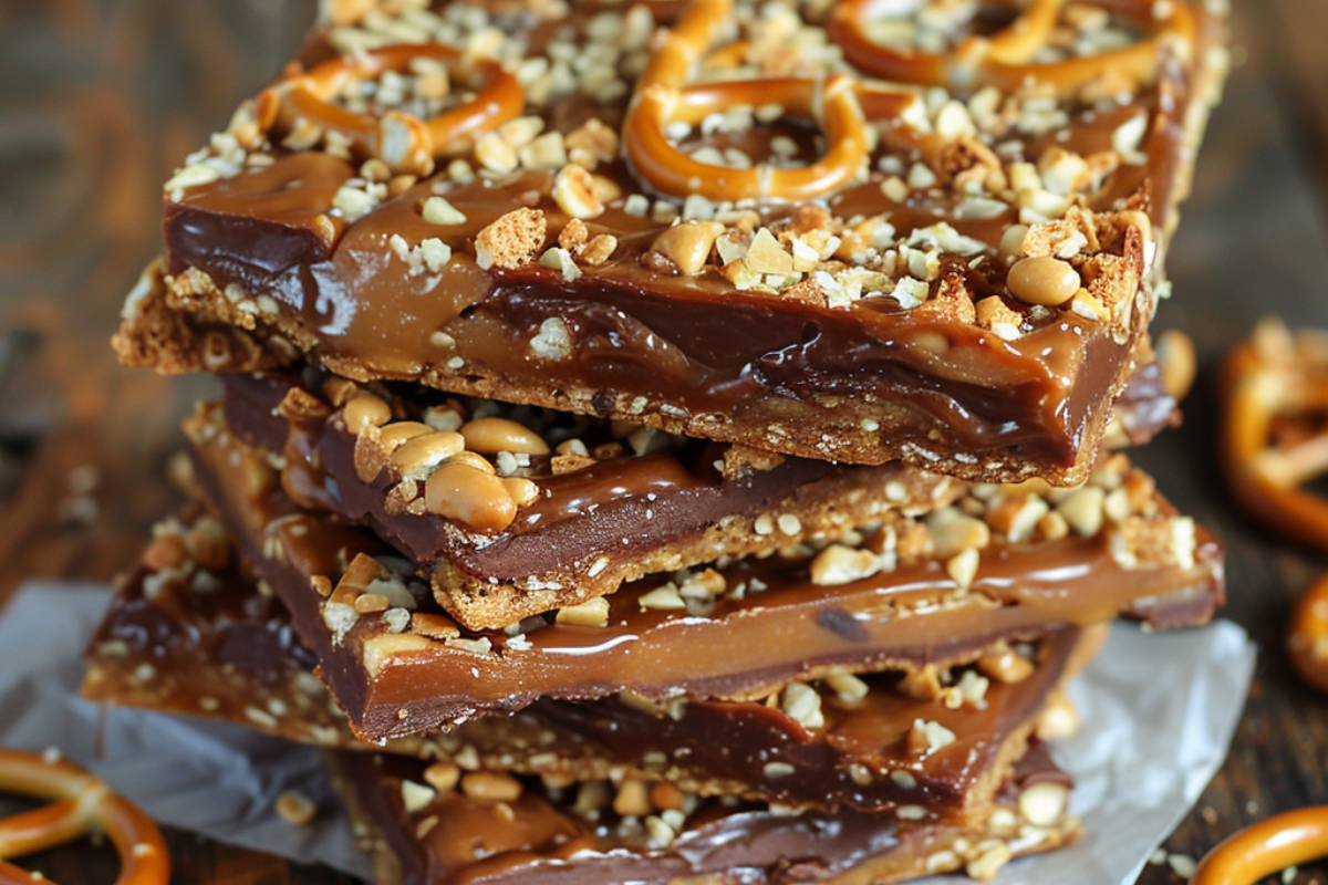 Caramel Pretzel Crack Bars - cookefast.com