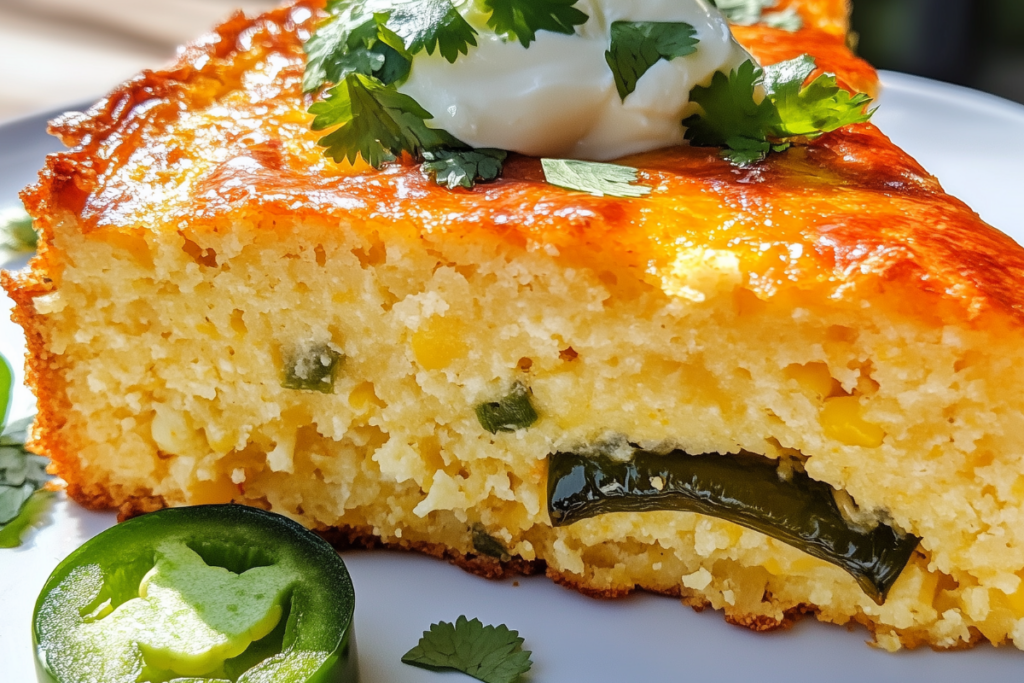 Spicy Mexican Cornbread with Poblanos and Pepper Jack Cheese Recipe